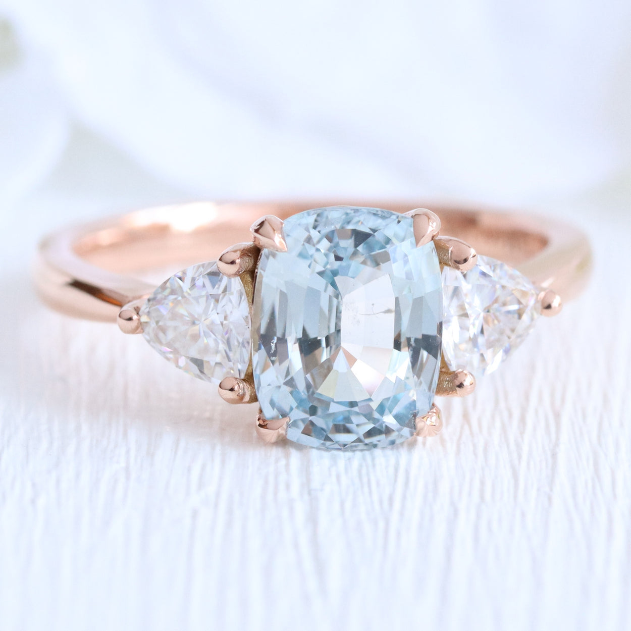 Low Profile Engagement Rings, Low Set Rings Wedding Bands Rose Gold ...