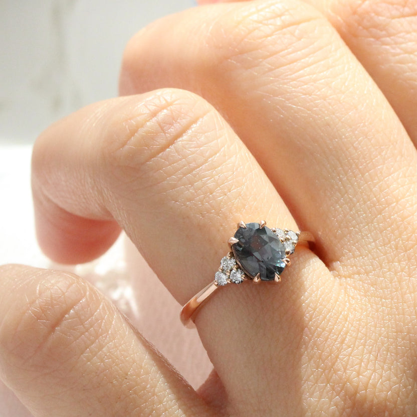 Low Profile Engagement Rings, Low Set Rings Wedding Bands Rose Gold ...