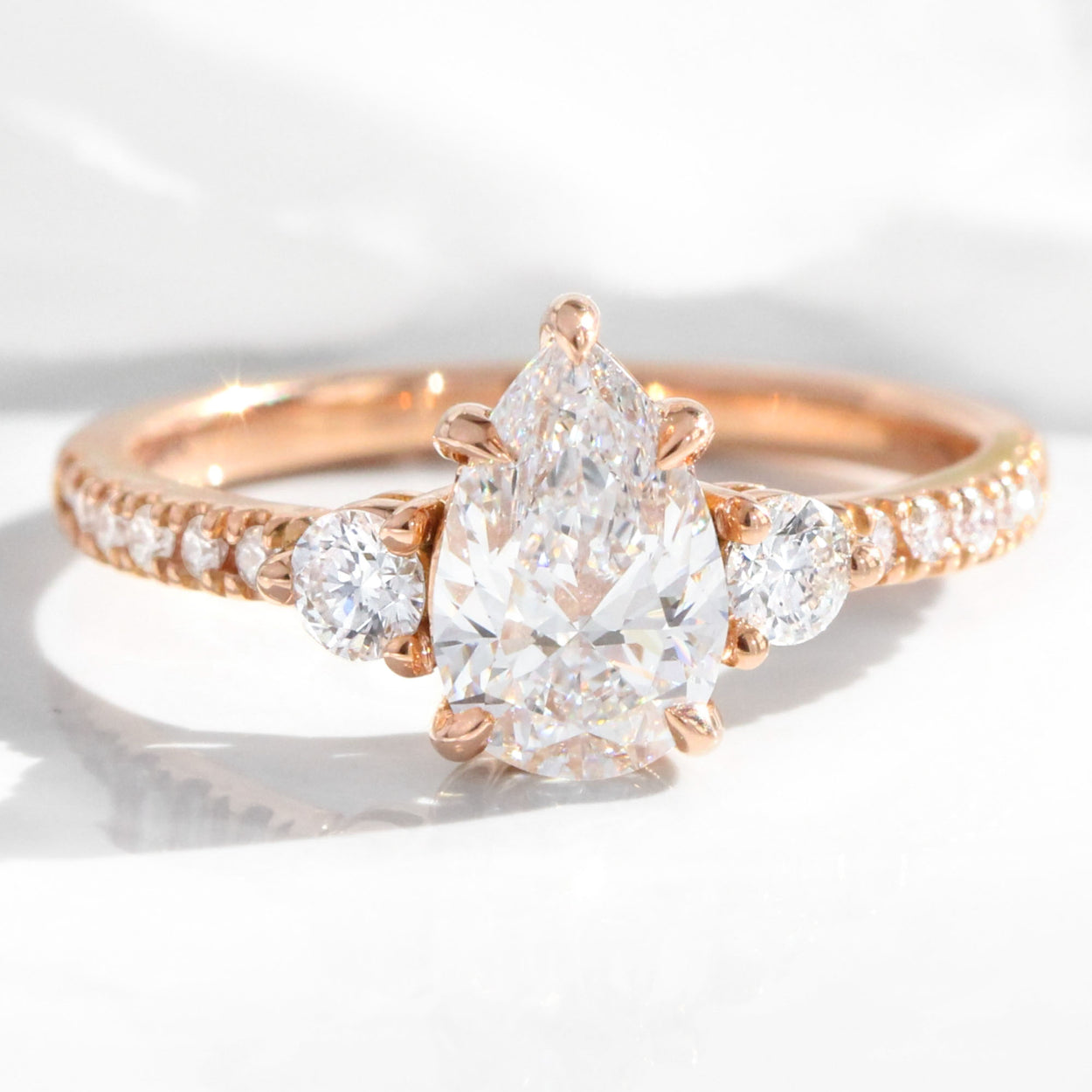 3 Stone Rings, Three Stone Engagement Rings, 3 Stone Wedding Bands | La ...
