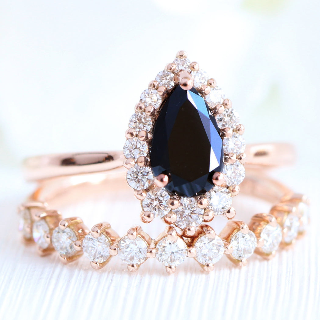 Pear Cut Engagement Rings, Pear Shaped Rings, Pear Bridal Ring Stacks ...