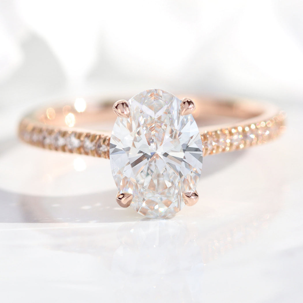 Amazing Oval Solitaire Diamond Ring Images