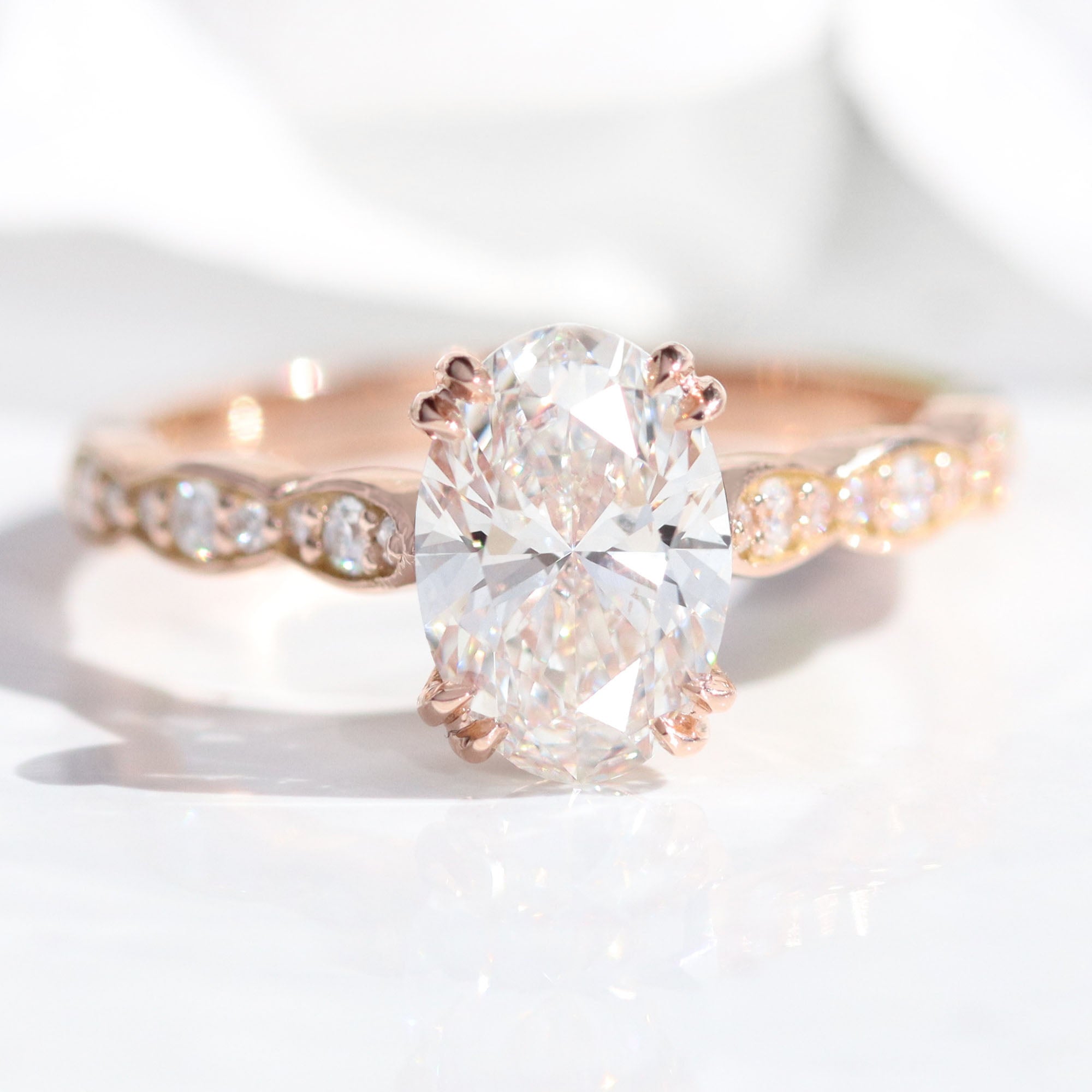 Oval Cut Engagement Rings, Oval Shaped Rings, Oval Bridal Wedding Sets ...